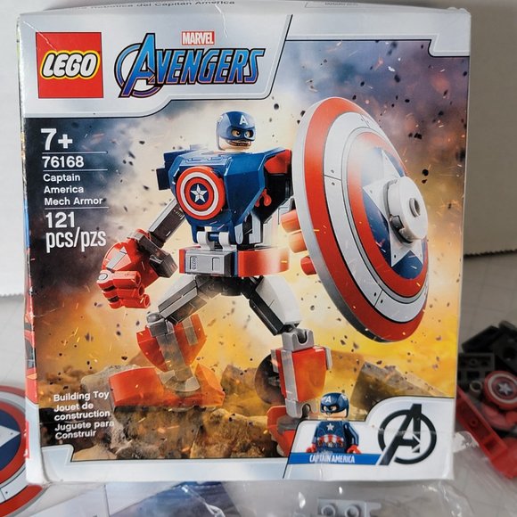 Lego | Toys | Lego 7668 Captain America Mech Armor Marvel Avengers Mini ...